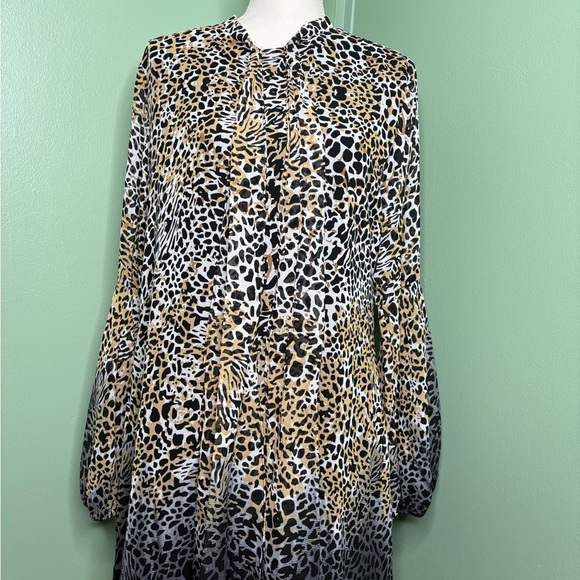 Kate & Mallory | Dresses | Kate Mallory Leopard Print Dress Black White ...